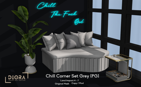 Second Life Marketplace - DIORA Chill Corner Set Grey [PG]